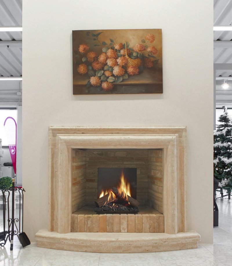 Caminetto rustico con panca Vischio Caminetti Carfagna | Fuoco & Design