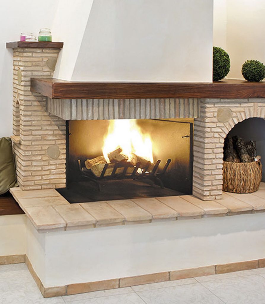Caminetto rustico con panca Vischio Caminetti Carfagna | Fuoco & Design