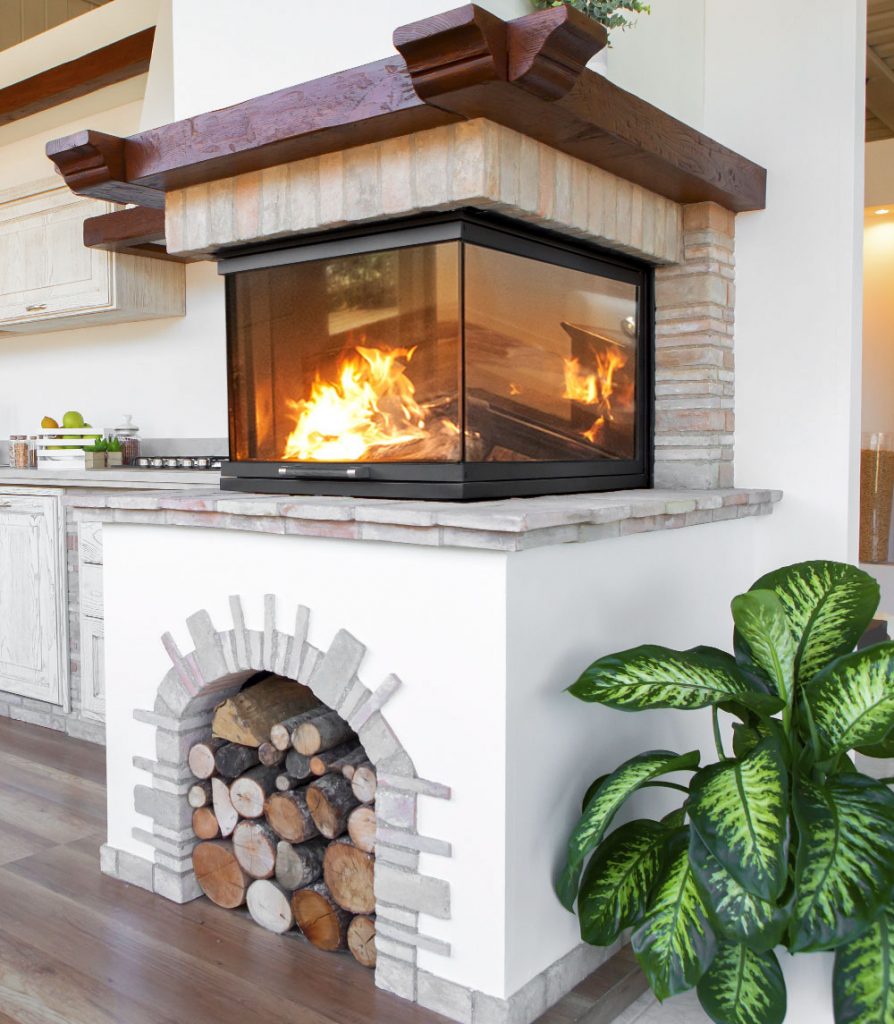 Caminetto rustico cucina Mandorlo Caminetti Carfagna | Fuoco & Design